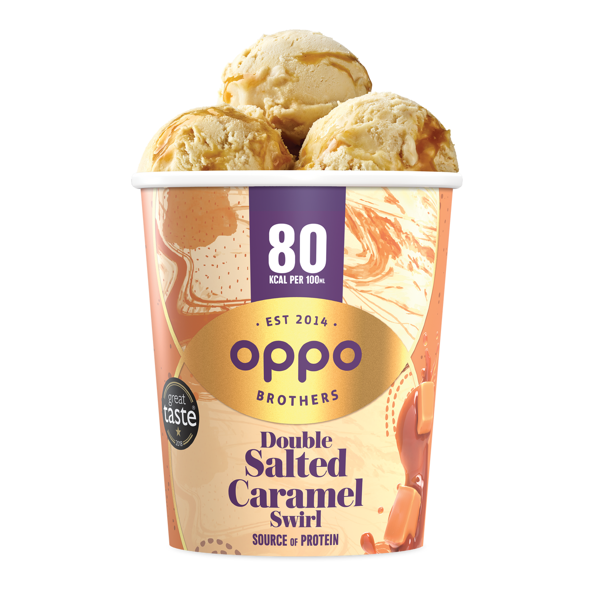 Double Salted Caramel Swirl Tub IJs Oppo Brothers