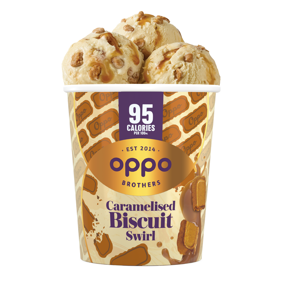 Caramelised Biscuit Swirl Ijsbeker | Ijs | Oppo Brothers