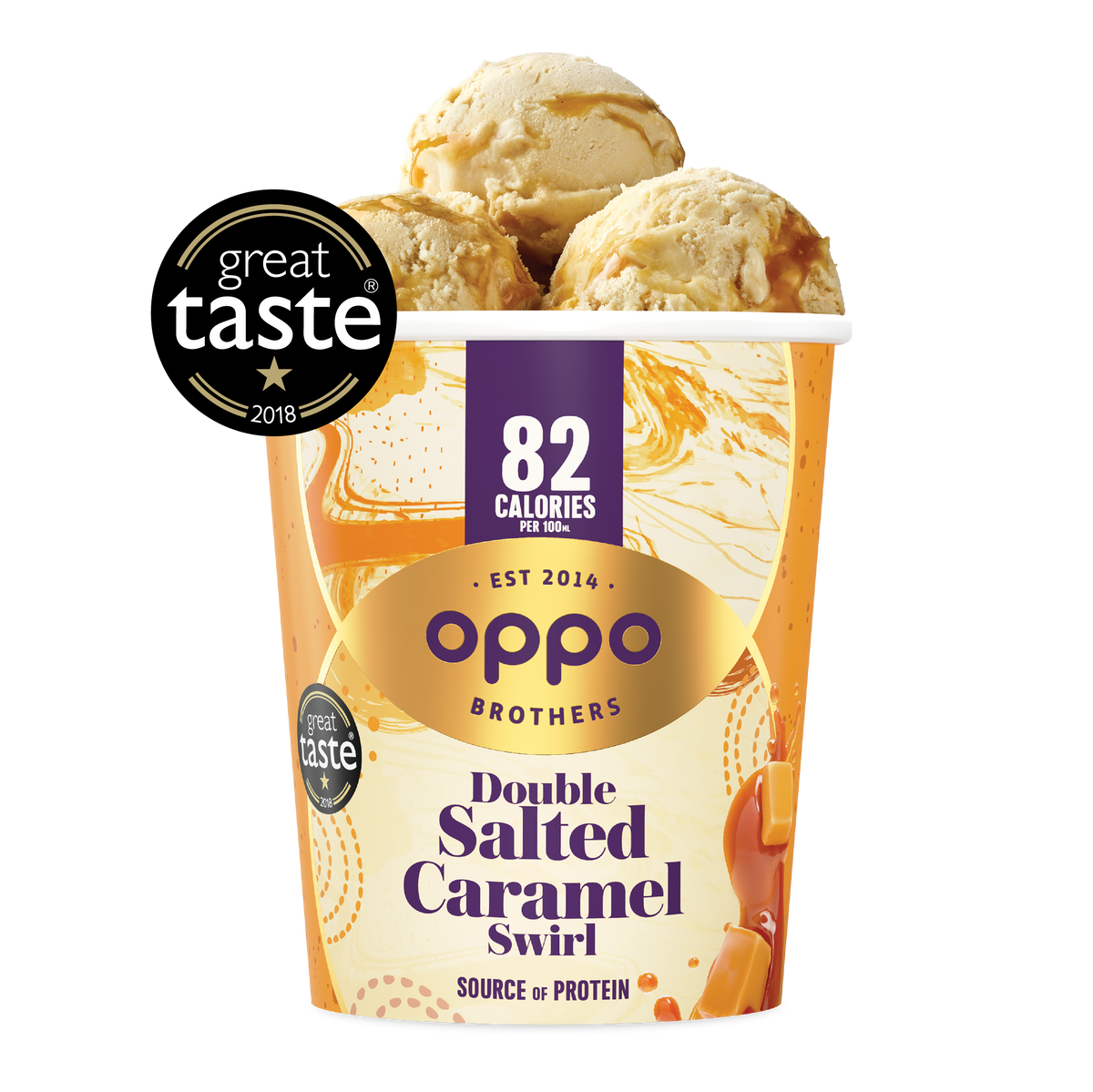 Double Salted Caramel Swirl Tub IJs Oppo Brothers